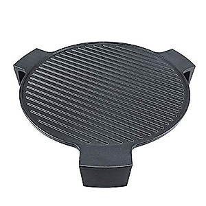 Hisencn 18" Cast Iron Plate Setter for Large Big Green Egg Accessories and Other 18 Inches Diameter Cooking Grills, Kamado Grill, Pizza Stone, Heat Deflector with 3 Legs