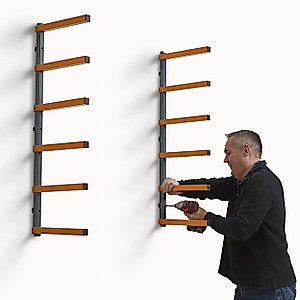 TWO BORA PBR-001 Wood Organizers & Lumber Storage Metal Racks 12 total levels
