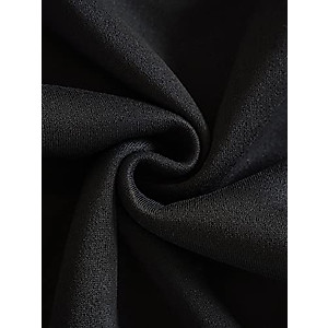 WDIRARA Men's Color Block Letter Embroidery Long Sleeve Hooded Sweatshirt Hoodies Red Rose and Black L