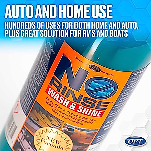 Optimum No Rinse Wash and Shine - ONR Car Wash, New Formula Version 5, Safe on Paint, Coatings, Wraps, and Interior, Rinseless Wash provides a Car Wash Soap Alternative (32 oz)