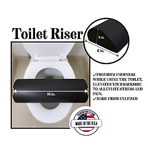 Multipurpose high Density Foam Roller,BBL Toilet Riser,D-Shaped high Density Foam Lumbar roll Back Support Pillow,Exercise high Density Foam,Yoga,Brazilian Butt Lift bbl Toilet Seat Riser,BBL Supplies