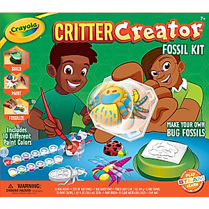 Crayola Metallic Clay Art Kit with Paints, Fossil Molds, Gift for Kids, Ages 7, 8, 9, 10