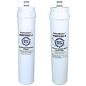 KleenWater KWPSQC-2 and KWPSQC-6 Compatible With Whirlpool WSC200YW and Water Factory for FM-2 & CM-2 Lead Plus Water Filters, Set of 2, Made in the USA