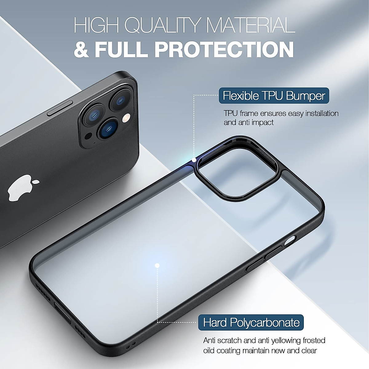 ORIbox for iPhone 11 Case, Slim Phone Case for iPhone 11 6.1",Slim Thin Shockproof Anti-Fall Translucent Matte,Not Yellowing