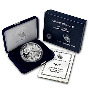 2012 W Silver Eagle 2012 Silver eagle proof with box and COA $1 Proof US Mint DCAM