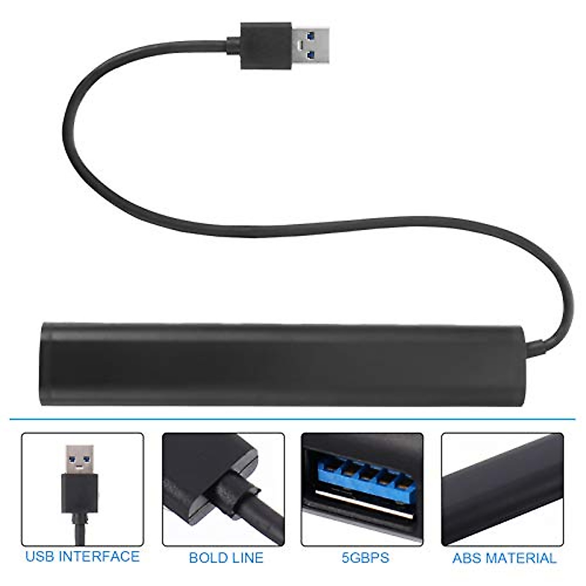 OSALADI USB Hub USB Hub USB Hub USB Hub 7-in-1 Computer Hub Adapter with Cable Multi-Port Expansion Transfer Adapter for Pc Laptops Tablets USB Splitter USB Splitter USB Adapter USB Adapter