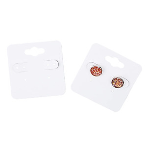 jijAcraft 100Pcs Earring Cards - 2" Kraft Earring Display Cards for Selling - Blank Paper Cards with 6 Holes for Earring Display Holder - Hanging Display Cards for Earring, Jewelry DIY Crafts(2"x 2"）