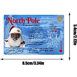 Santa Claus Lost Drivers License Christmas Decorations,Novelty Santa Sleigh Flying License ID Card,Flight License Christmas Eve Key Box Gift Xmas Tree Ornament Decorative Hanging Ornaments