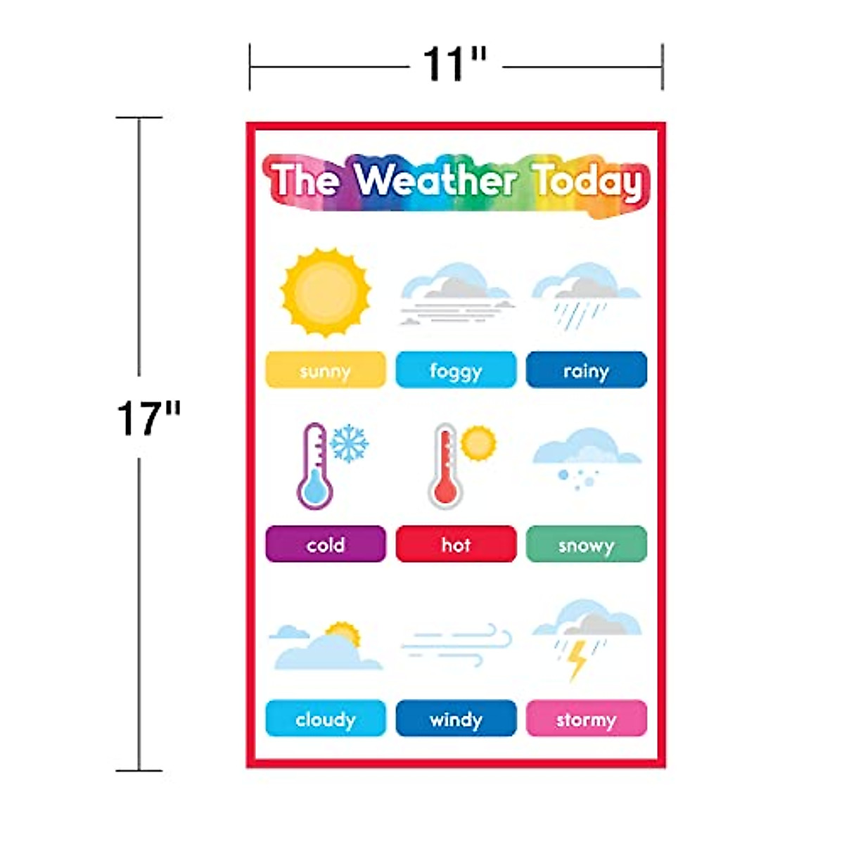 Carson Dellosa 16-Piece 11” x 17” Classroom Posters, Preschool Classroom Decorations, Kindergarten Educational Posters, 1st Grade Classroom Wall Decor, Learning Posters Bundle