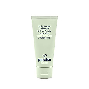Pipette Baby Cream to Powder - Talc-Free Baby Powder, Keep Baby's Skin Happy, Squalane Helps Restore The Natural Balance of Baby’s Skin, Fragrance Free, 3 oz