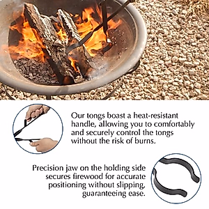 Epica Fireplace Tongs, 26" Long, Log Grabber