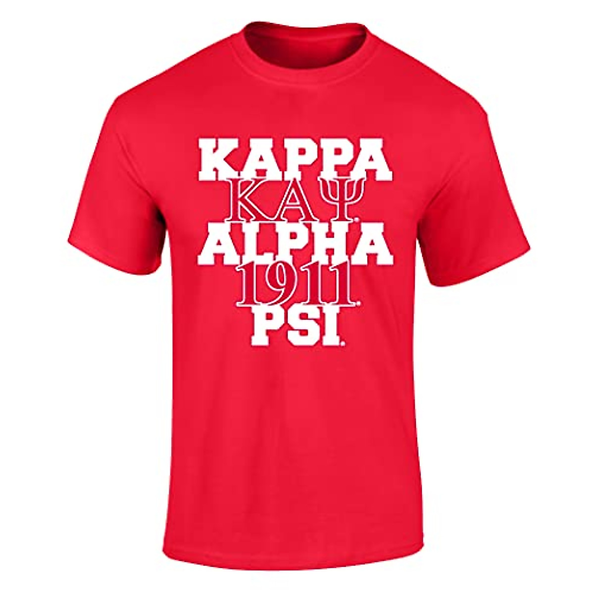 Kappa Alpha Psi Fraternity Bold Graphic Print Short Sleeve T Shirt Red 3X-Large Regular