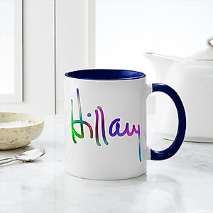 CafePress Hillary Rainbow Signature Mug Ceramic Coffee Mug, Tea Cup 11 oz