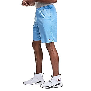 Champion mens 9" Shorts, Mesh Shorts, 9", Mesh Basketball Shorts, Mesh Gym Short, Swiss Blue-407q88, Medium US