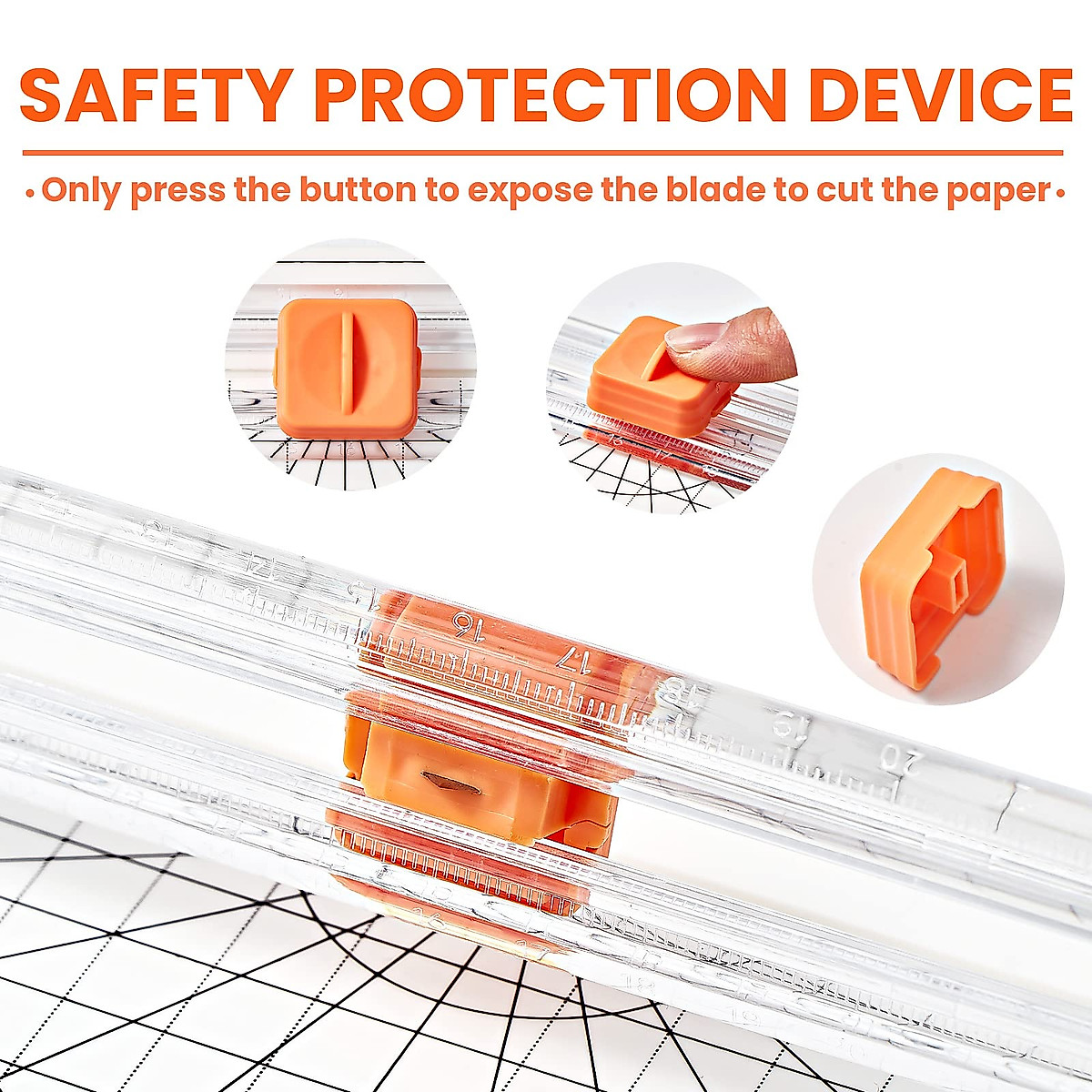 ISDIR A4 Paper Cutter 12 Inch Titanium Paper Trimmer Scrapbooking Tool with Automatic Security Safeguard and Side Ruler for Craft Paper, Label, Coupon, Photo and Cardstock