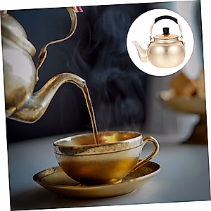 HEMOTON Tea Serving Kettle Household Korean Raw Rice Wine Storage Aluminium Kettle Pot Anti Leak Water Soup Kettle for Home Restaurant Kitchen 2L