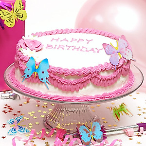 Plastic Butterflies Toy Butterflies Action Figures Art Lifelike Butterfly Decoration Removable Reusable for Party Favor Wall Decor, 12 Styles(36 Pieces)