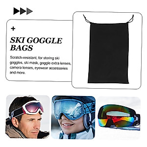 SEWACC Sunglasses Bag Ski Goggle Bag 10pcs Protection Bags for Snow Goggles Carrying Pouch for Goggle Replacement Lens Storage Case with Draw String Sunglass Case