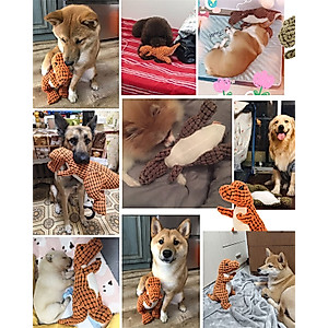 2023 New Indestructible Robust Dino, Durable Interactive Robustdino Dog Toy, Squeaky Dog Toys For Aggressive Chewers, Soft Dog Toys, Unbreakable Stuffed Plush Dog Toys Aggressive Chewers (A ORANGE)