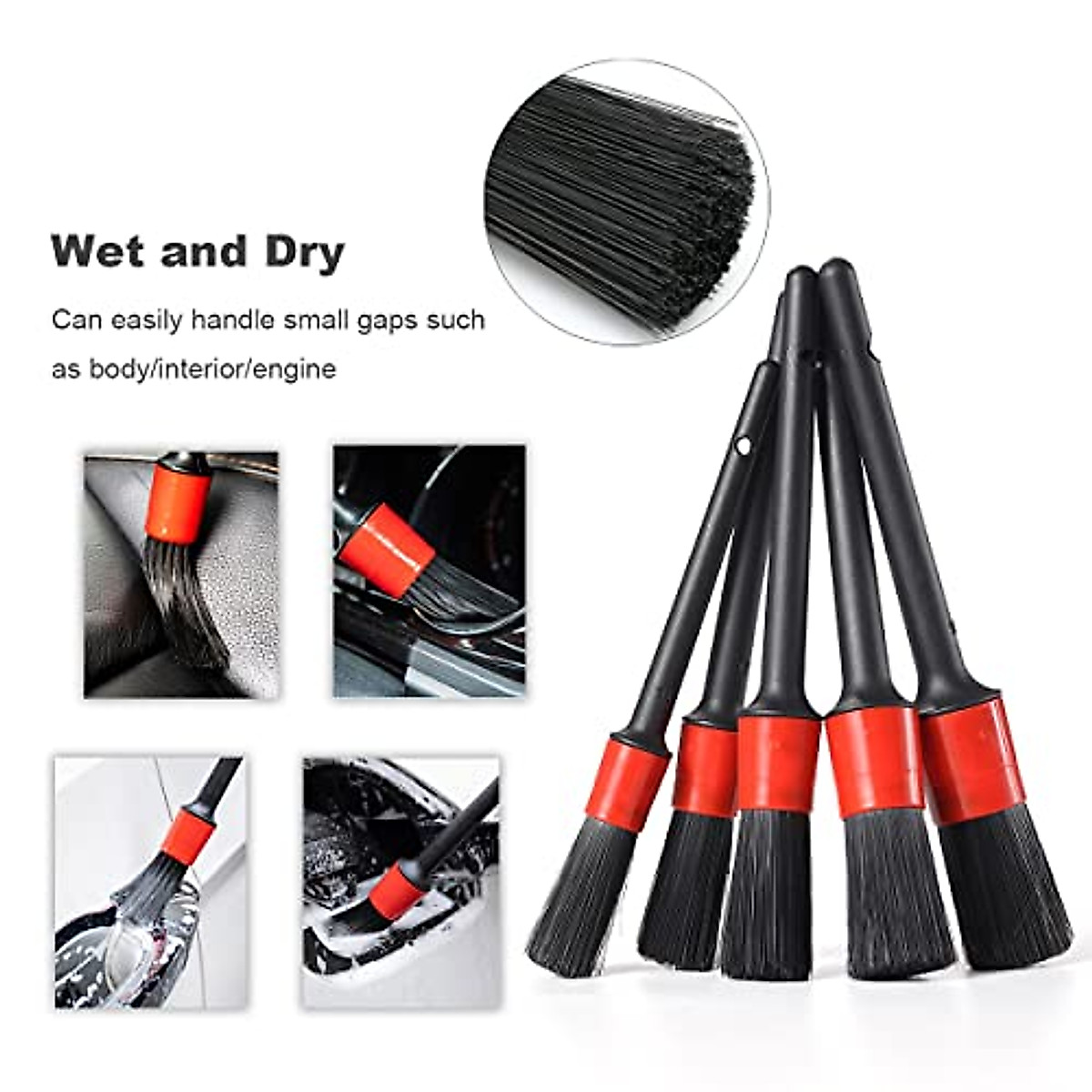 Exiron 22 Pcs Car Cleaning Tools Kit with Car Detailing Brush Wash Set,Auto Detailing Drill Brush Set for Cleaning Wheels, Dashboard, Door Handles, Leather, Signs, Air Vents, Rims,Tires