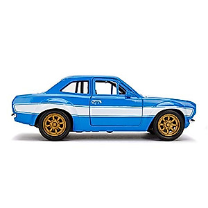 Jada Toys 1:24 Fast & Furious - Brian's Ford Escort RS2000 Mk1, Blue With White Stripes