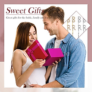 Rhinestone Bride Earrings for Women 2 Pairs Bride Letter Dangle Earring Bachelorette Gifts for Bride Bridesmaid Bridal Earrings for Wedding Bridal Shower