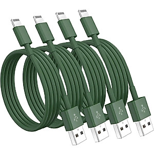 4 Pack [Apple MFi Certified] Apple Charging Cables 3ft, iPhone Chargers Lightning Cable 3 Foot, Fast iPhone Charging Cord for iPhone 14/14Pro/13/13Pro/12/11/11Pro/11Max/ X/XS/XR/XS Max/8, ipad(Green)