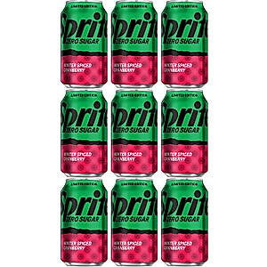 Sprite Cranberry Zero Sugar, 12 fl oz, 18 cans