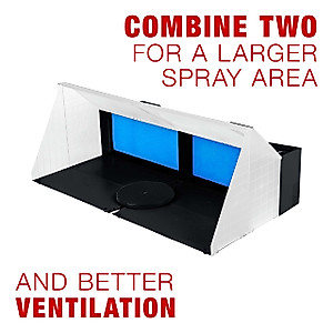 Master Airbrush Brand Lighted Portable Hobby Airbrush Spray Booth with LED Lighting for Painting All Art, Cake, Craft, Hobby, Nails, T-Shirts & More. Includes 6 Foot Exhaust Extension Hose