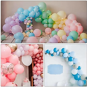 Balloon Decorating Strip Kit for Arch Garland with 2 Pcs Balloon Ribbon, 2 Pcs Tying Tool, 2 Ballon Flower Clip for Party Wedding Birthday Baby Shower DIY