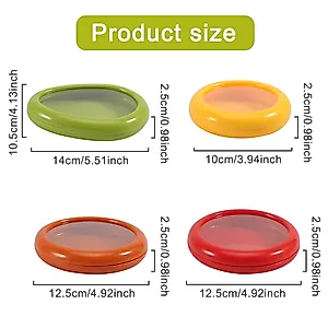 4pcs Fruit and Vegetable Storage Containers for Fridge, Avocado Saver and Tomato Holder Reusable Storage Containers, Onion Fresh Stretch Pod, Reusable Food Storage Box(as shown)