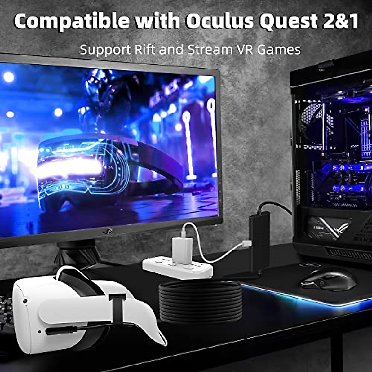 Kuject 16FT Link Cable for Oculus Quest 2 & Pro
