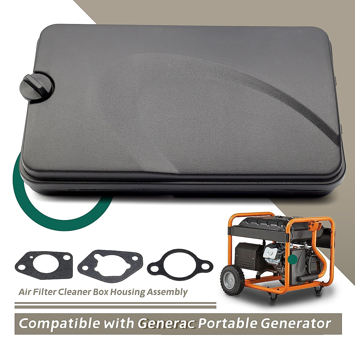 YIYANTO 0G8442C111 Air Filter Cleaner Box Housing Assembly Compatible with Generac Portable Generator GP5000 GP5500 GP6500 GP6500E GP7500E GP8000E GP9200E XT8000E RS8000E