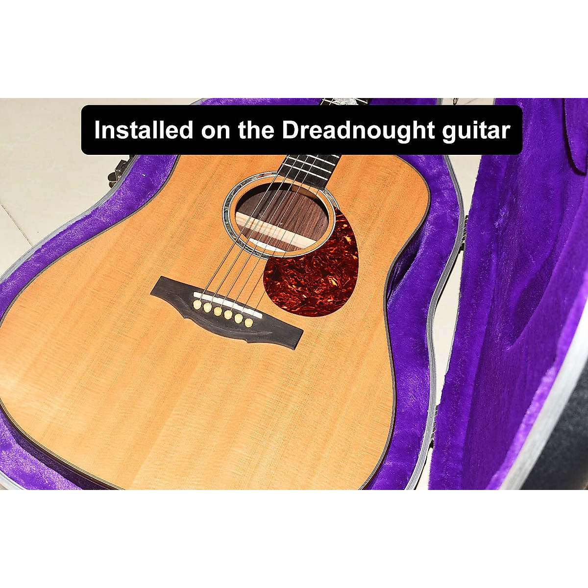 Vencetmat Acoustic Guitar Pickguard fit for Martin 000,OM18,28 Models, Travel Guitars, Right Handed, Tortoise - Flame Brown