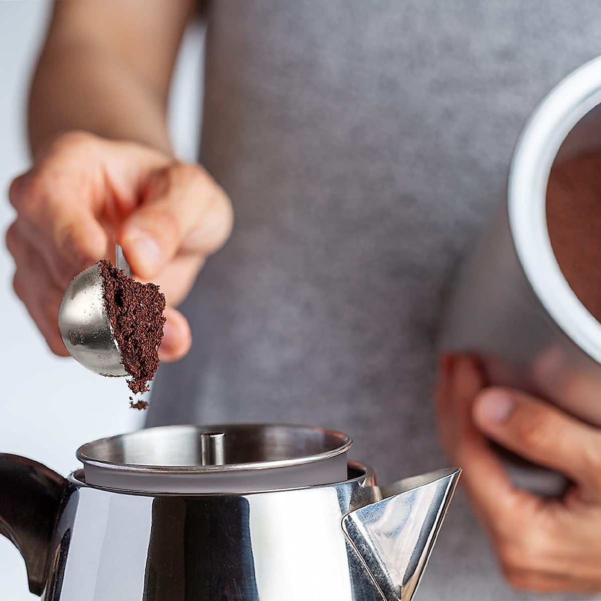 18/8 Stainless Steel Measuring Spoons Set of 6 Piece - 1/8 tsp, 1/4 tsp, 1/2 tsp, 1 tsp, 1/2 tbsp & 1 tbsp, Metal Measuring Spoons Tablespoon and Teaspoon for Measuring Liquid and Dry Ingredients