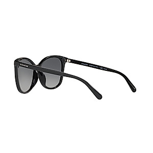 Coach HC8271U Universal Fit Sunglasses, Black/Dark Grey Gradient Polarized, 57 mm
