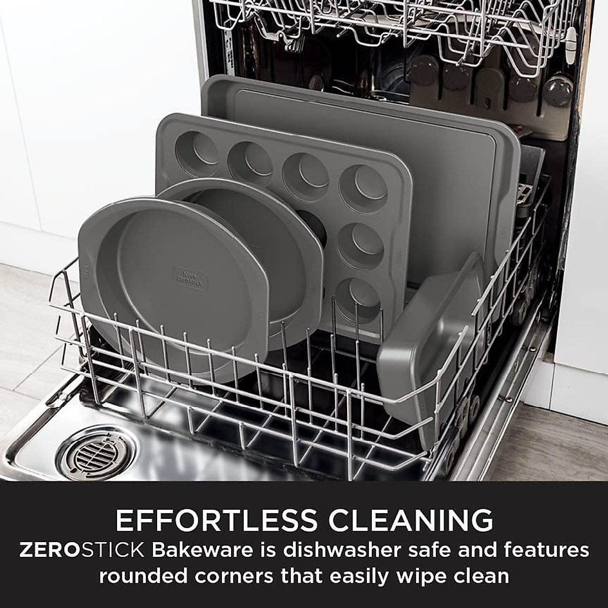 Ninja Foodi ZEROSTICK Pizza Tray 33cm, Non-Stick, Long Lasting Heavy Duty Pizza Tray made from Aluminised Steel, Dishwasher Safe,Grey, B30813EUUK