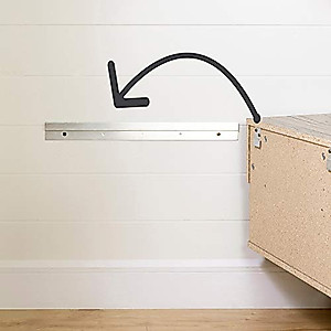 South Shore Furniture Sazena Floating Nightstand, Seaside Pine, 11.75 in x 22.25 in x 13.25 in