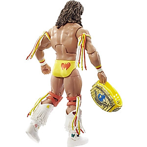 WWE Mattel Ultimate Warrior Royal Rumble Elite Collection Action Figure with Authentic Gear & Accessories, 6-in Posable Collectible Gift for Fans Ages 8 Years Old & Up,Multicolor