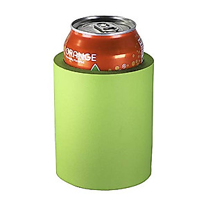 Pinnacle Mercantile Beer Can Coolers Thick Insulators Foam Non-Collapsible Lime Green Set 6