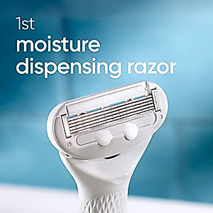 Gillette Venus Radiant Skin Moisturizing Women’s Razor For Dry And Sensitive Skin With Olay Moisturizer Dispenser, 1 Serum, And 1 Razor Blade Refill