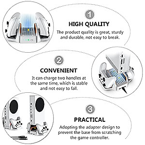 OSALADI Cooling Charging Base Potable Charger Portable Chargers Charger Portable Charging Dock Controller Charger Dock Kickstand Gamepad Dual-Charging Base abs White The Host Cooling Base