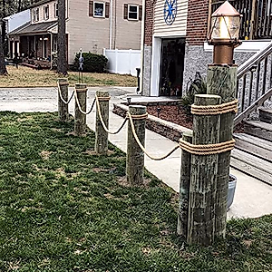 Natural Jute Rope - 1/2 Inch×25 Feet - Twisted Manila Rope - Thick Hemp Rope for Cat Scratching Posts, Hammock, Nautical, Home Decorating