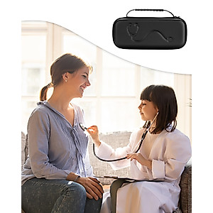 STUKCAZE Hard Stethoscope Case for 3M Littmann Classic III, Lightweight II S.E, MDF Acoustica Stethoscope, Stethoscopes Carrying Case with Mesh Bag for Nurse Accessories Gauze Penlights Cotton Swabs