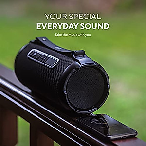 Tyler Wireless Bluetooth Speaker Water Resistant Long Range 300 watt Rechargeable Boombox USB MP3 Micro SD AUX Inputs Fm Radio Sound & Bass Carry Strap Lightweight for Home Outdoor Stereo