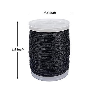 - QI HUO JU - Archery Bow String Serving Jig Tool Bowstring Serving Thread 131 yard/120m 3-Strands Bow Serving String for Peep Sight Nock Points Accessories (Black)