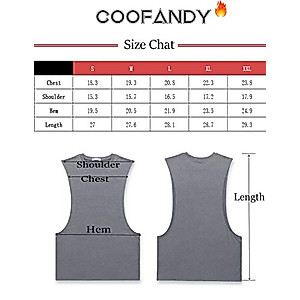 COOFANDY Mens Gym Workout Tank Tops Cut Off Muscle T Fitness Sleeveless Shirt