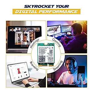 HighZer0 Electronics AX1675i Killer Series Upgraded WiFi 6E Adapter | Gaming WiFi Adapter | CNVio2 M.2 Wifi Card | 2.4 Gbps WiFi for PC | Bluetooth 5.3 Support | Requires Intel 11th+ Gen CPU (AX1675i)