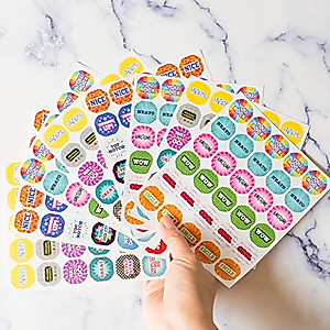 Youngever 3060 Motivational Stickers, Inspiring Planner Stickers, Motivational Encouragement Stickers for Teacher, School, Book, Notebook, Planner, Positive Stickers, 18 Unique Designs