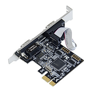 SIIG Legacy and Beyond Series 2 Port (Dual) Serial / RS-232 PCIe Card with 16C550 UART